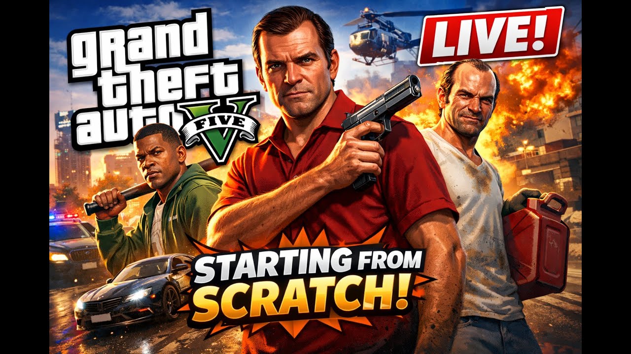 GTA 5 LIVE GAMING //STARTING FROM SCRATCH// #GTA5 - YouTube