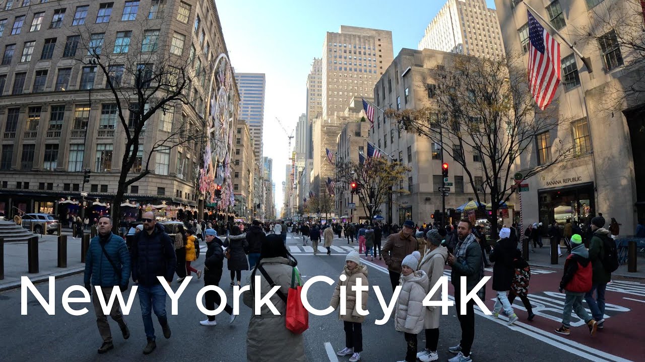 New York City Walking Tour [4K] - Crowded Streets of Manhattan - YouTube