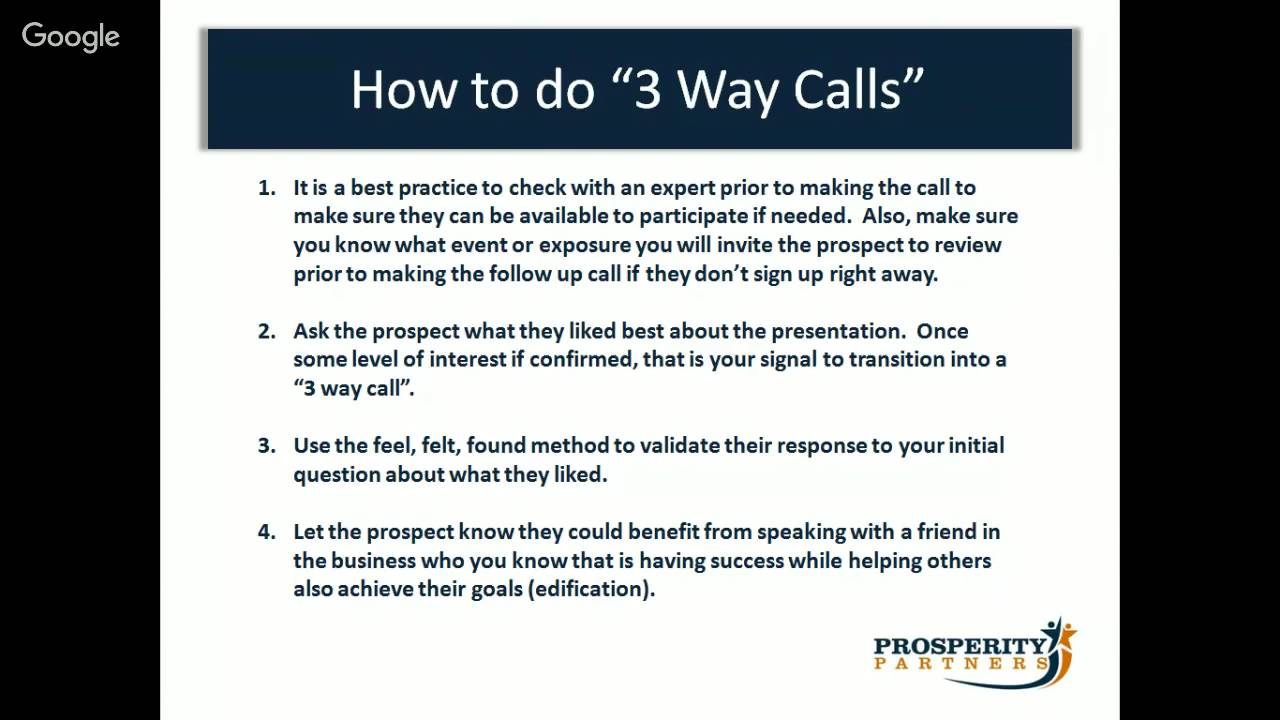 Art of the 3 Way Call - Tpp Training - YouTube