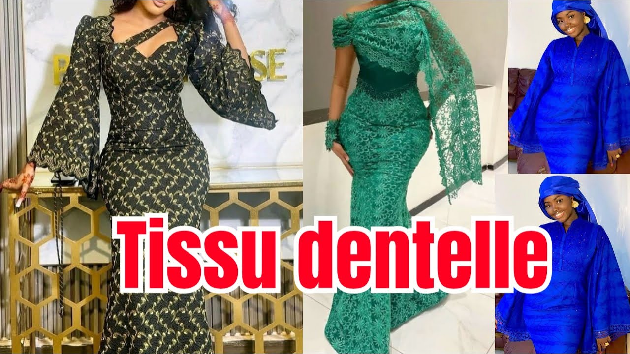 Les idées récentes des styles des tissus dentelle de l'Afrique noir # ...