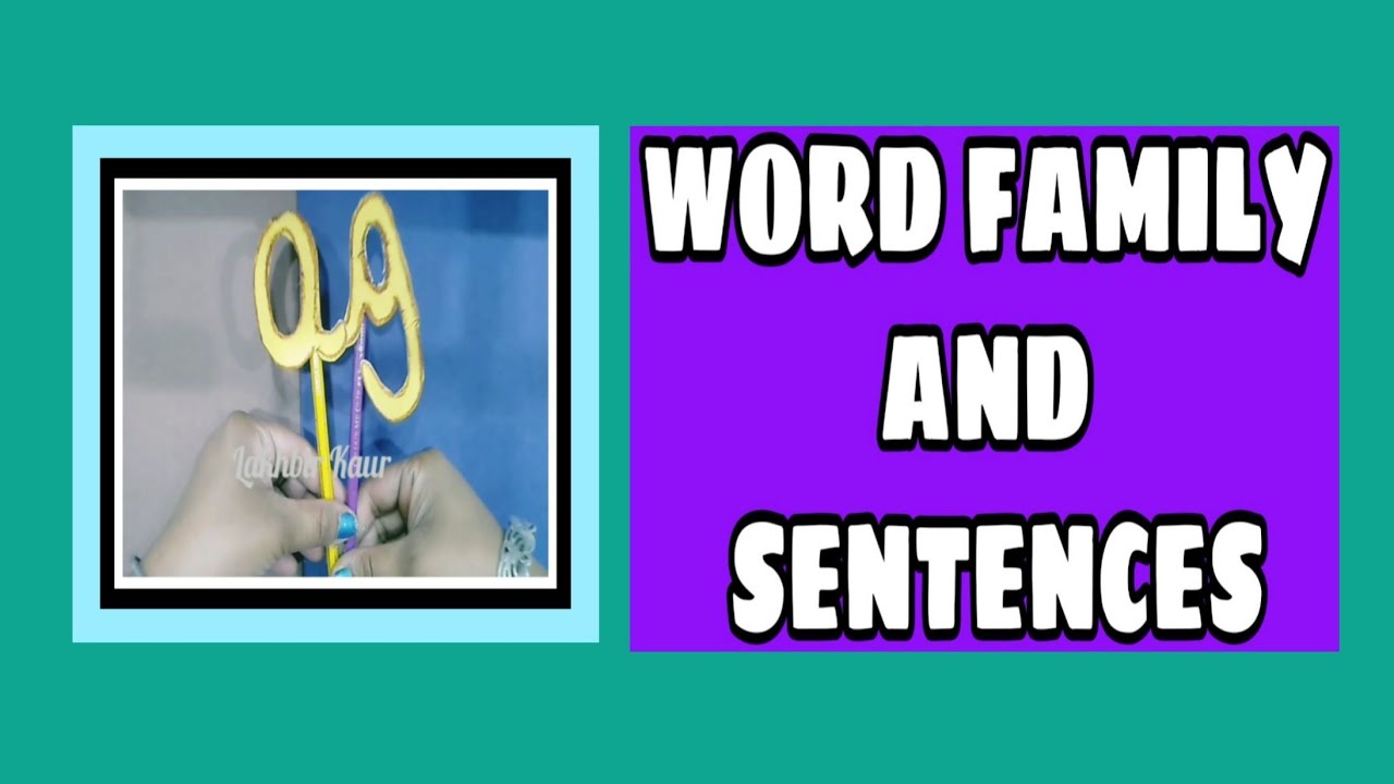 How to learn "AG" Family three letter words and sentences .... word ...