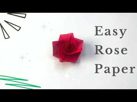 Easy Origami Rose - Simple Paper Flower|How to make Origami Rose - YouTube