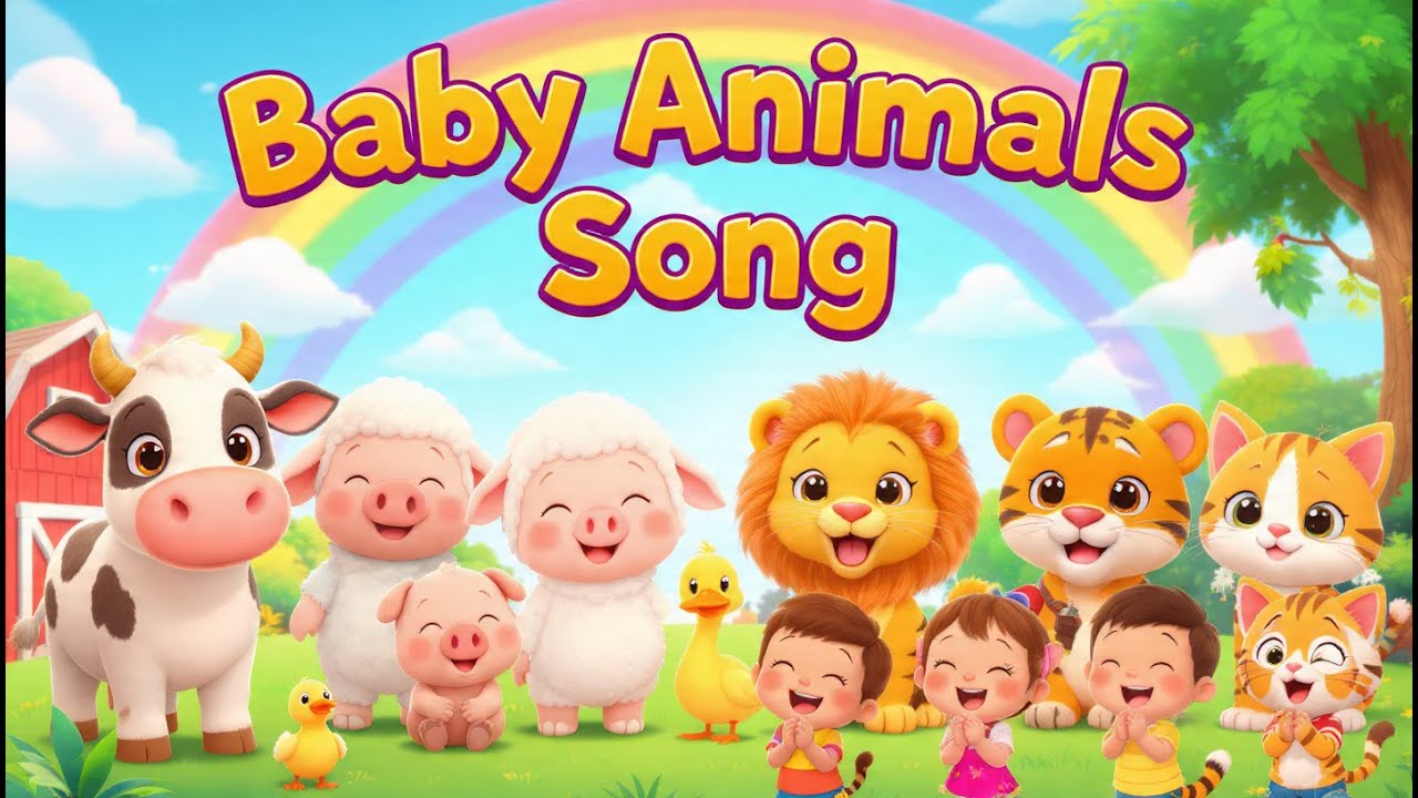 Baby Animals Song | Fun Animal Sounds for Kids & Toddlers | Nursery ...