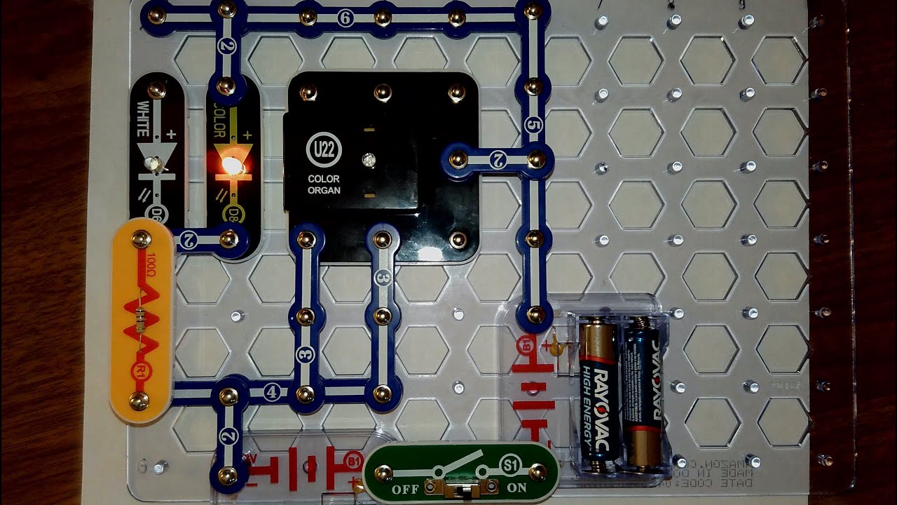 Snap Circuit Light Project 82-85 LED Color Spectrum - YouTube
