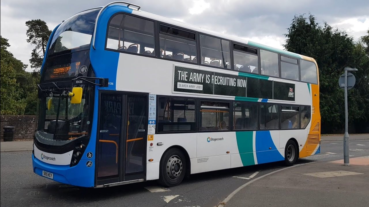 Full Ride: Bus Route 13 Basingstoke - Bordon. Stagecoach Enviro400 MMC ...