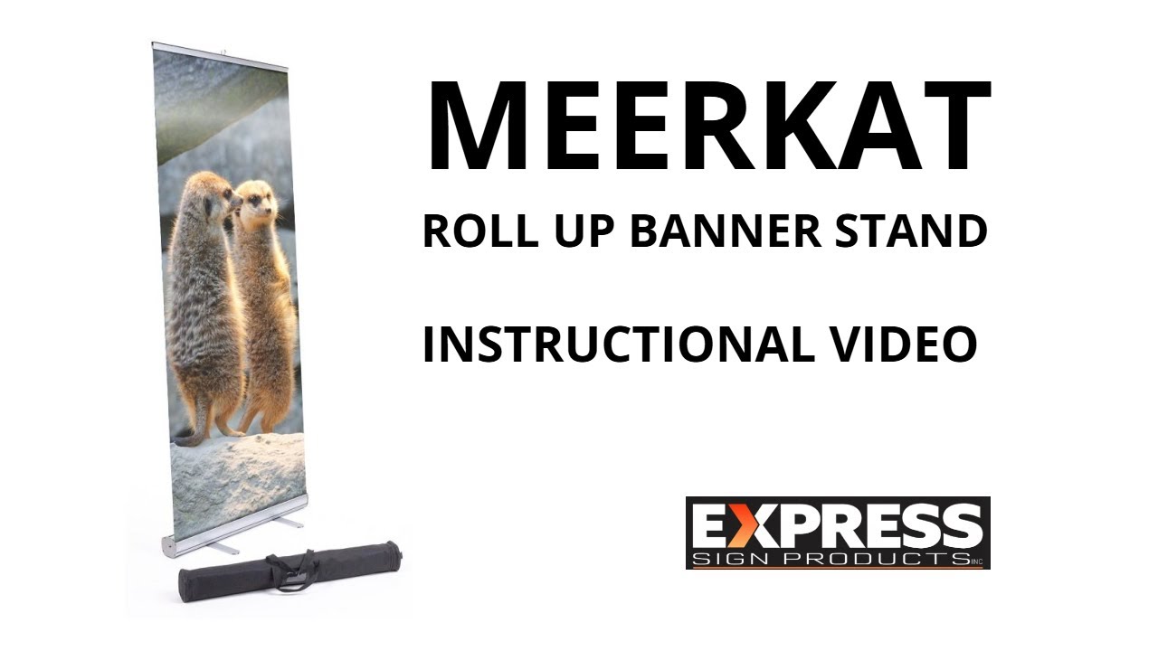 Meerkat Banner Stand Instructional Video - YouTube
