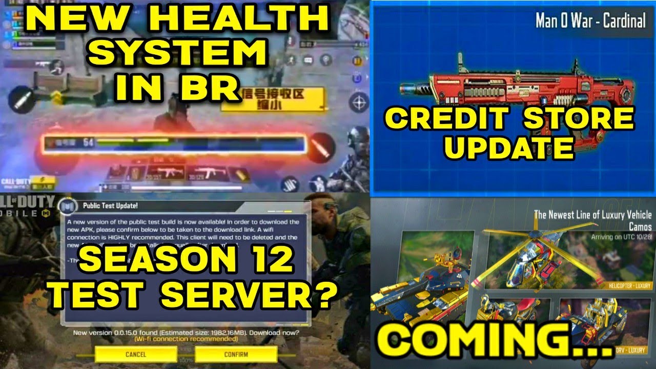 New Health System in Battle Royale, Season 12 Test Server Cod Mobile ...