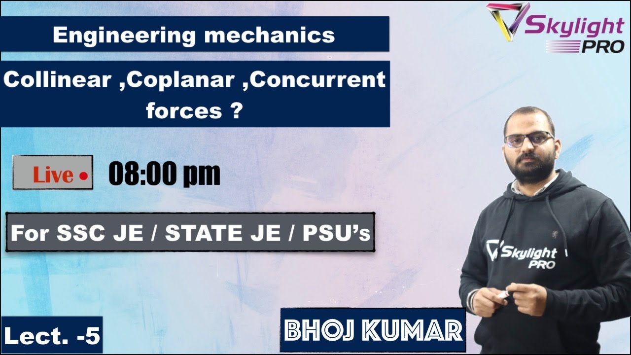 Collinear and coplanar and concurrent forces | Engineer mechanics ...