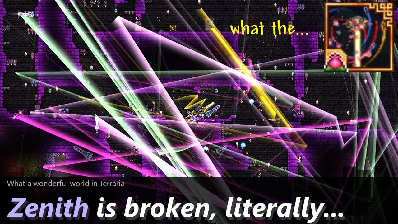 The TRUE Zenith is here in Terraria!?! ─ When Homing attacks overwhelms Terraria... - YouTube