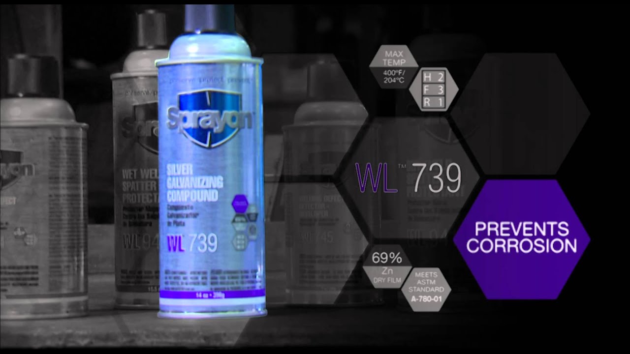 Sprayon WL739 - Silver Galvanizing Compound - YouTube