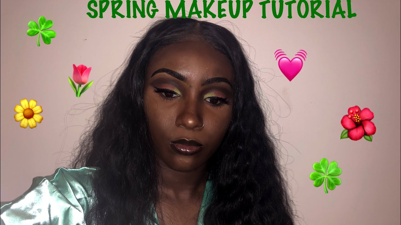 WOC SPRING EYE MAKEUP TUTORIAL 💚💚 - YouTube