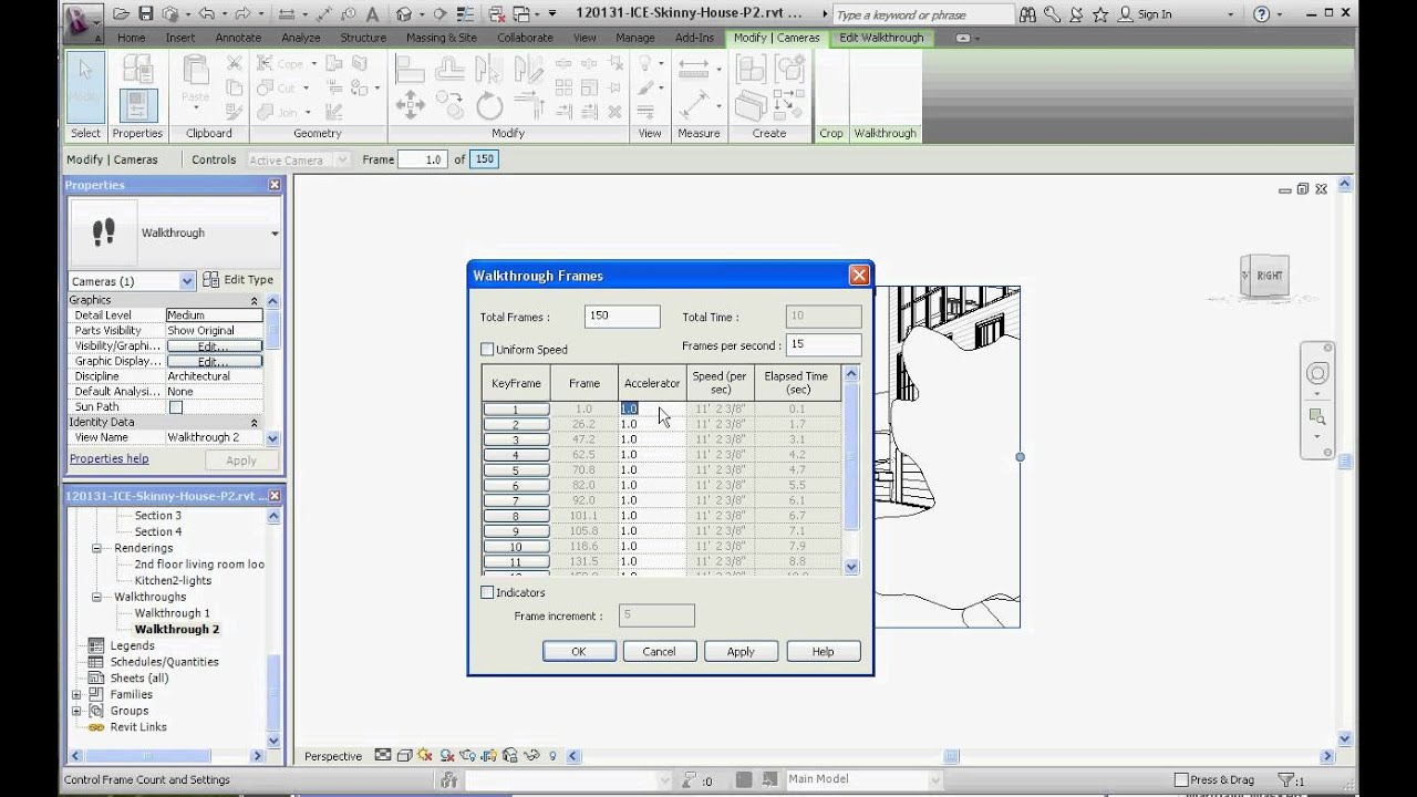 Revit Architecture "Walk Through" Part 5, Modifying the Settings - YouTube