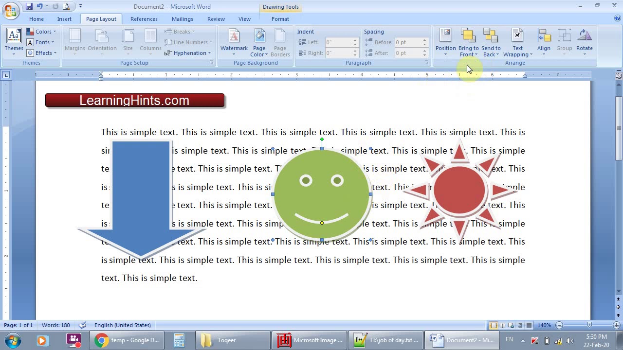 Ordering Objects In MS Word - YouTube