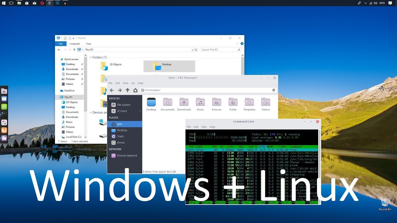 Windows 10 + Linux Lite (Seamless) - YouTube