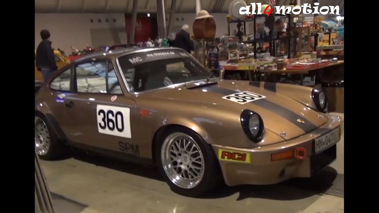 Porsche 911 930 Loud Startup Sound Engine Sound @ Retro Classics 2014 ...