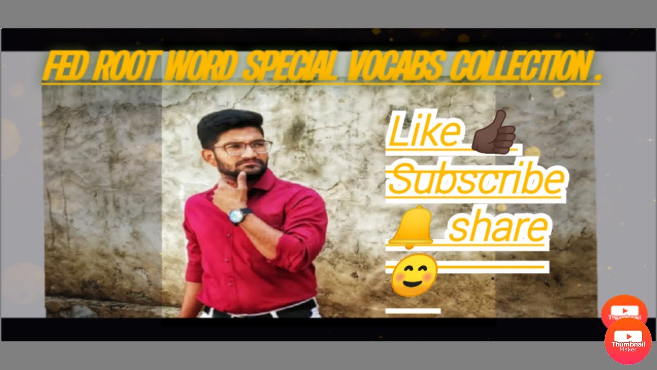 "FED" root word special vocabulary collection by SIDDHANT PANWAR - YouTube