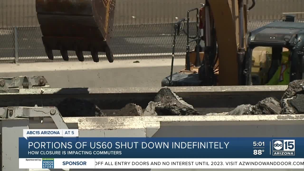 How the US 60 water main break closure is affecting commuters - YouTube