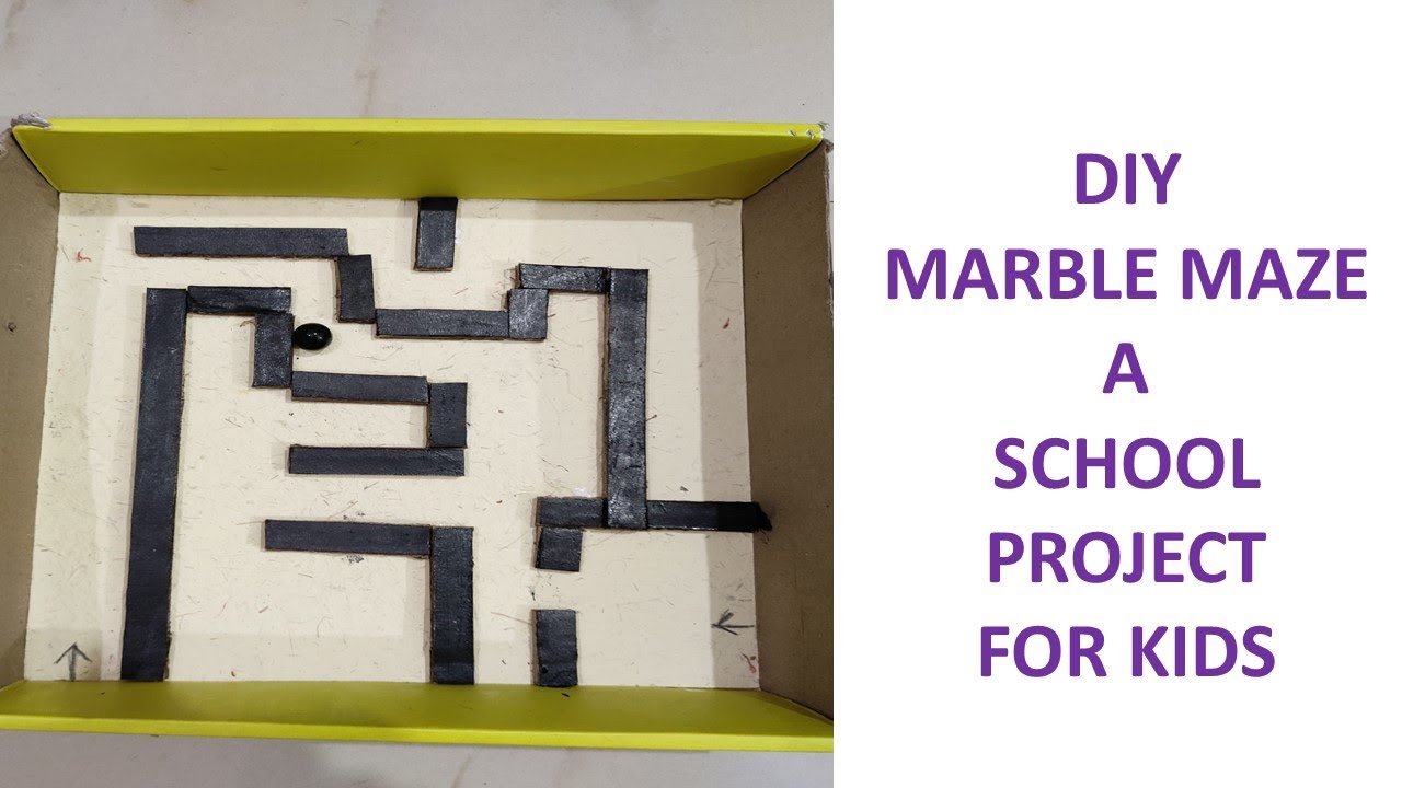 DIY Home Made Marble Maze | School Project For Kids - YouTube