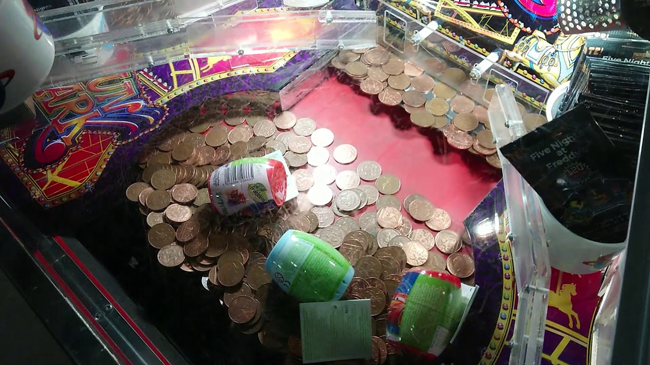 Harry Levys Fun Park 2p Coin Pusher in The Arcades - YouTube