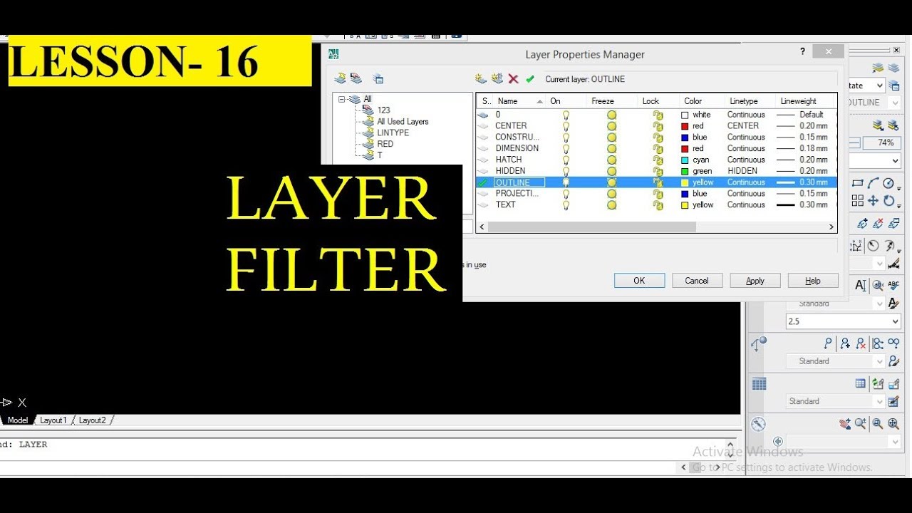 LAYER FILTER In AutoCAD Lesson 16 YouTube layer-filter-in-autocad-lesson-16-youtube