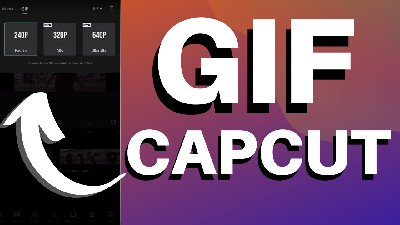 CAPCUT - COMO TRANFORMAR UM VIDEO EM UM GIF - YouTube
