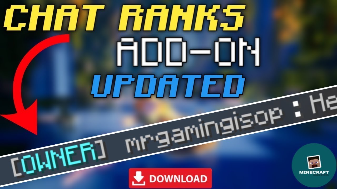 Updated Chat Ranks Add-on For Minecraft PE/BE | 1.21.2x+ | mrgamingisop ...