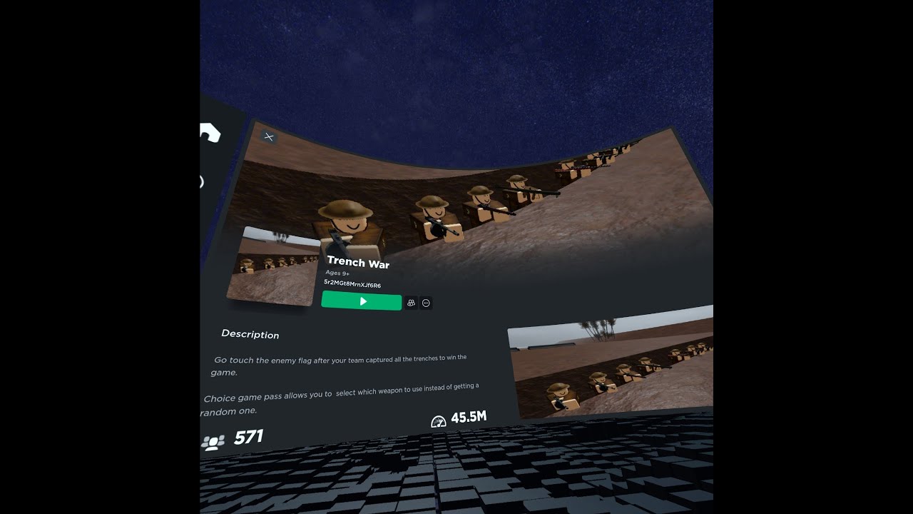 Roblox Trench War actual oculus gameplay - YouTube
