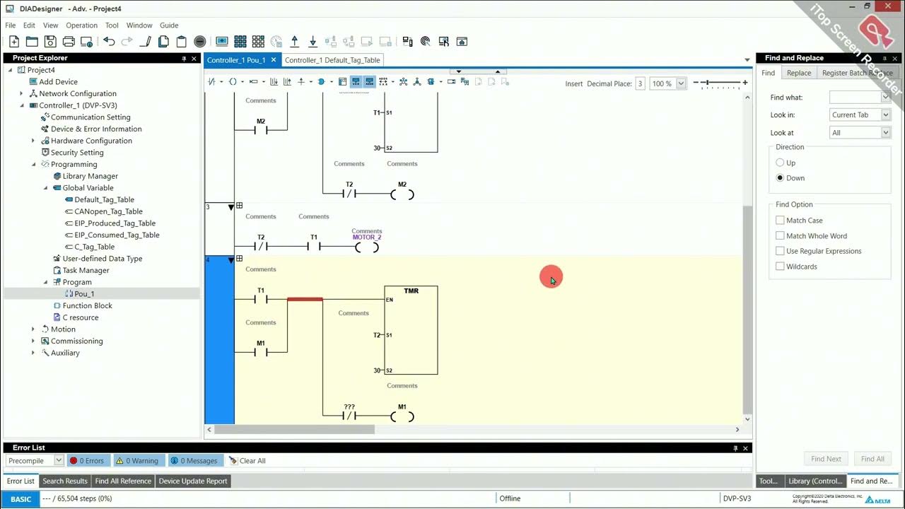 DELTA PLC DIADESIGNER [ TWO ELECTRIC MOTOR RUN IN SEQANCE ] PROGRAMMING - YouTube