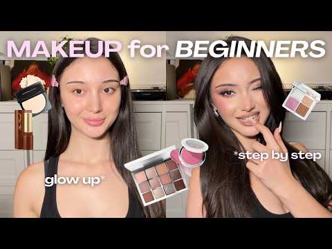 how to do makeup for beginners ♡ *DETAILED, step by step* bronzed glowy makeup *for dummies*
