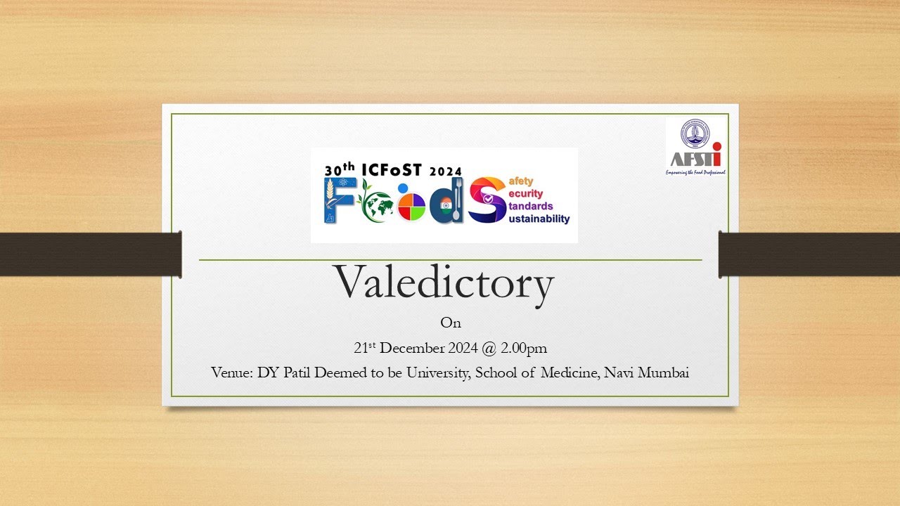 30th ICFoST-2024: Valedictory Function - YouTube