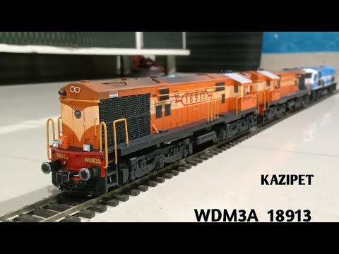 Kazipet WDM3A TWINS MODEL || Indian Railways scale model - 1:87 scale ...