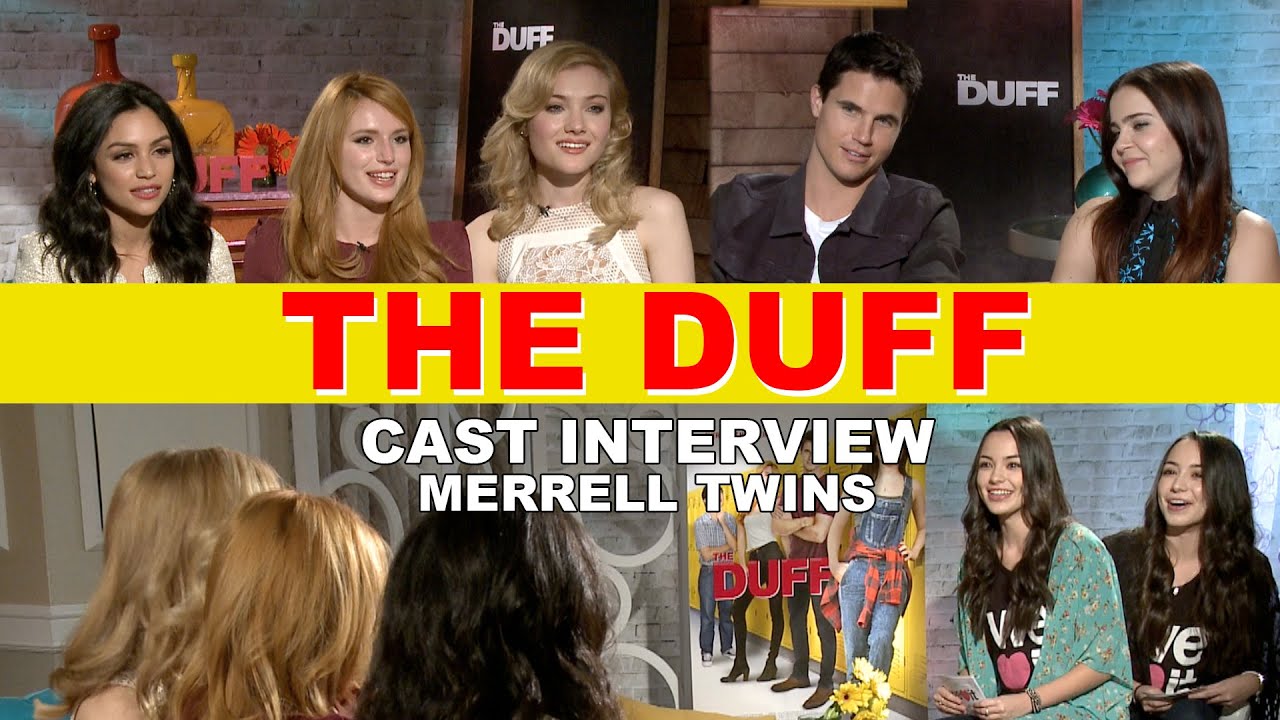 The DUFF Cast Interview - Merrell Twins, Mae Whitman, Robbie Amell ...