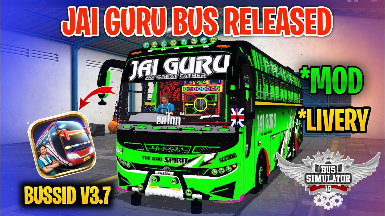 New Jai Guru Zedvega Bus Mod Tamil | Bus Simulator Indonesia | JaiGuru ...
