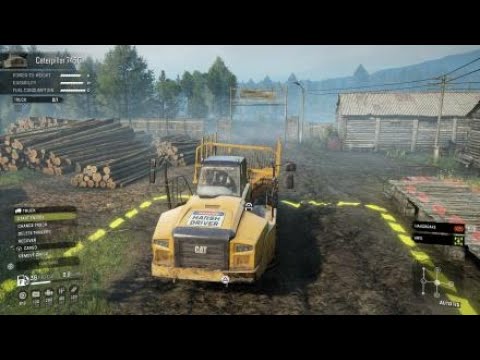 SnowRunner: Caterpillar 745C Log Haul In Russia - YouTube