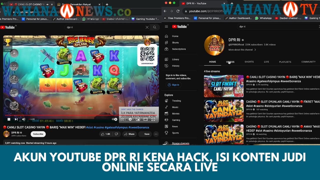 DPR RI Live Judi Online, Ternyata Kena Hack Pakai Bahasa Turki - YouTube