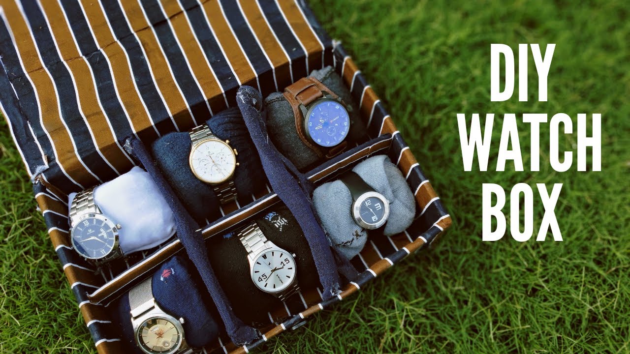 DIY: How to make wrist watch case or storage box / watch holder with ...