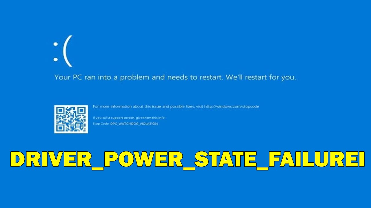 how to fix DPC_WATCHDOG_VIOLATION windows 10 or 11 - YouTube