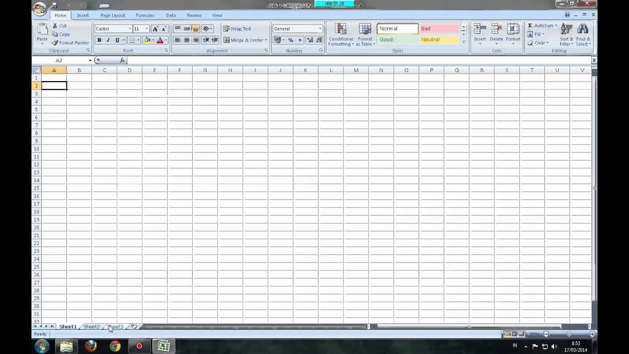 Menu dan ikon di microsoft excel - YouTube