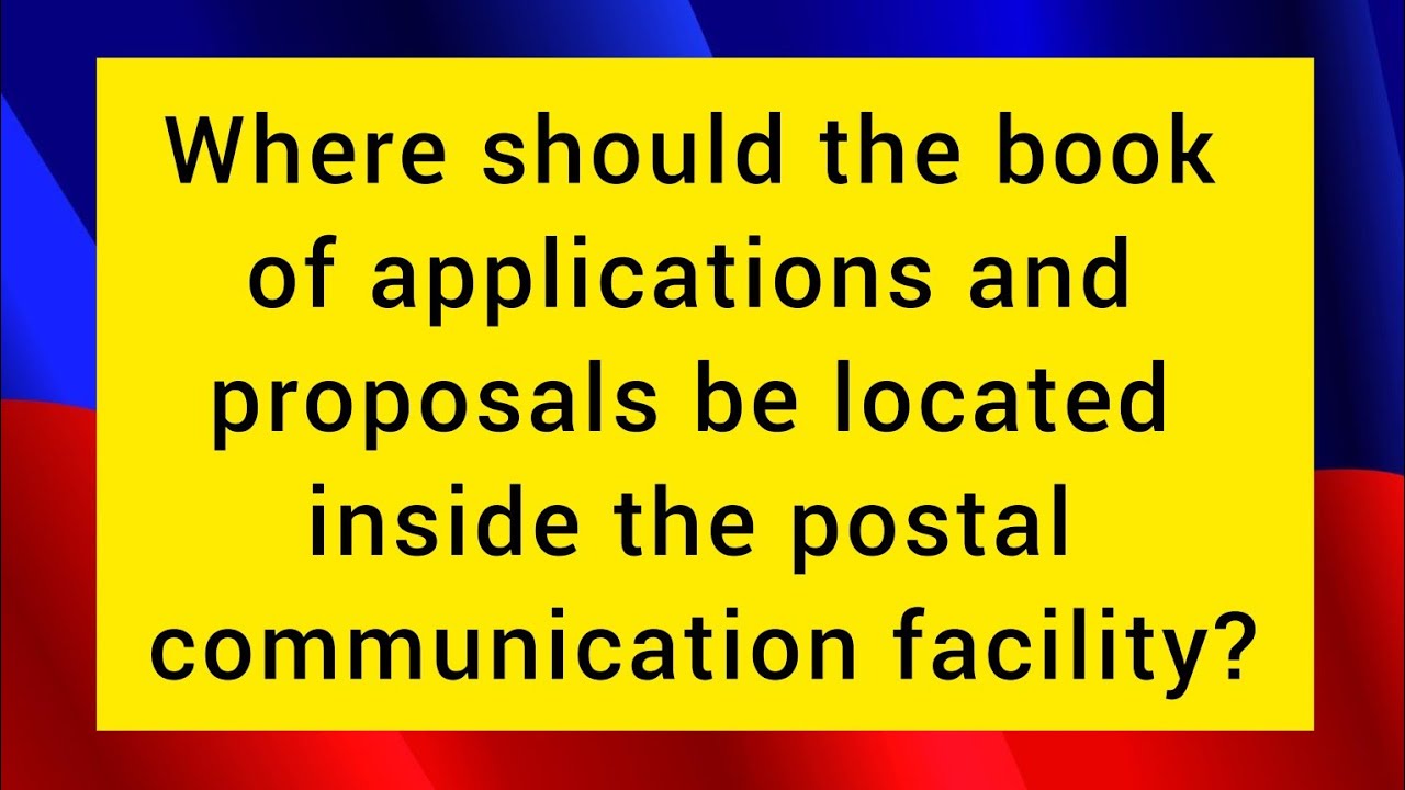 Where should the book of applications and proposals be located inside ...
