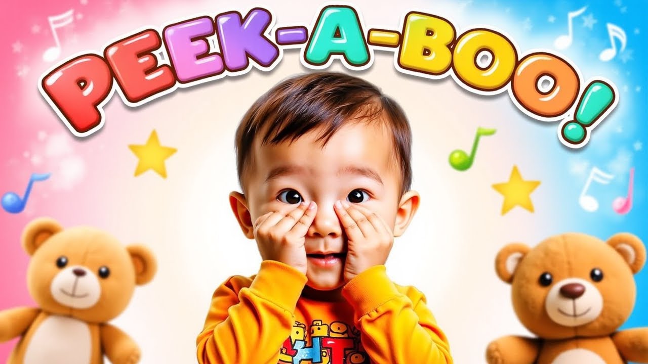 Peek-a-Boo Rhyme for Toddlers | Fun & Easy Nursery Rhyme - YouTube