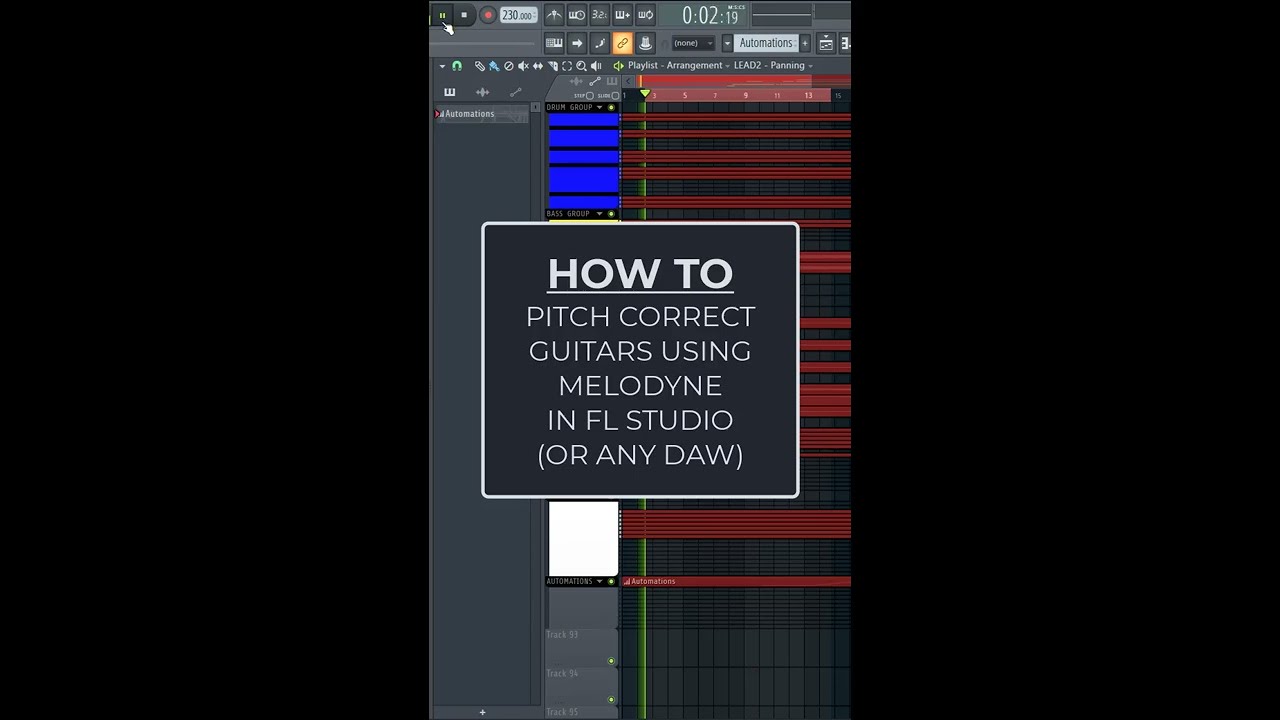 Tuto - How to pitch correct guitars using Melodyne in FL Studio - YouTube