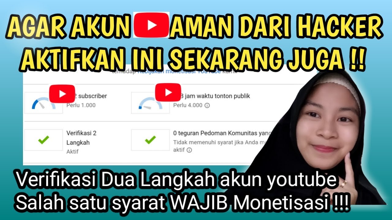 CARA AGAR AKUN YOUTUBE AMAN DARI HACKER, AKTIFKAN INI SEKARANG JUGA ...