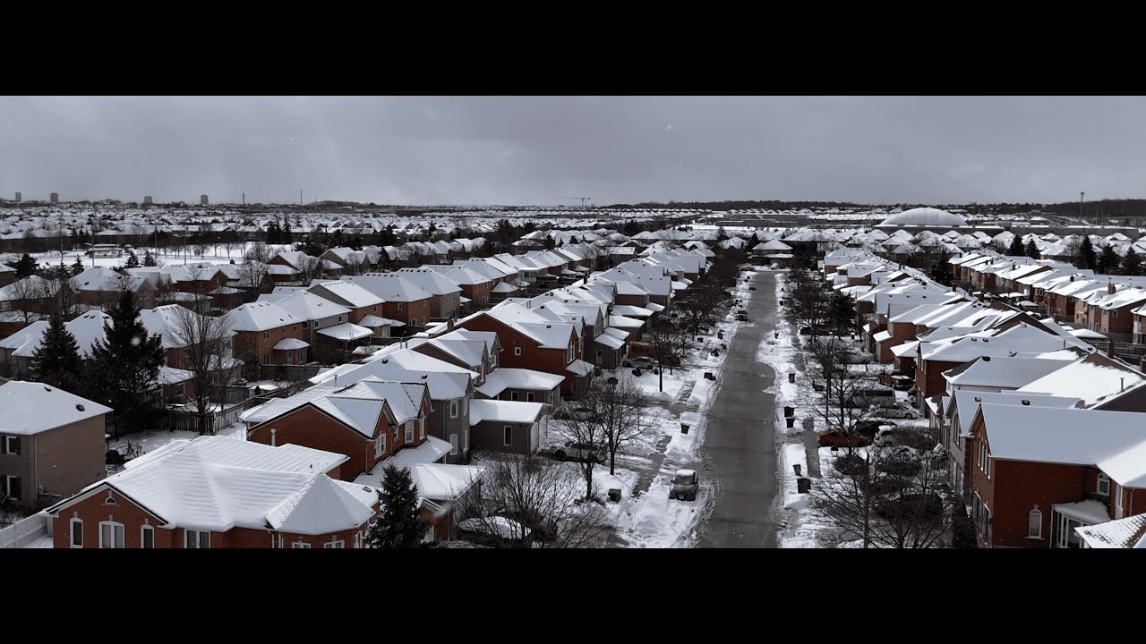 Brampton North After Fresh Snowfall | Stunning 4K Aerial View - YouTube
