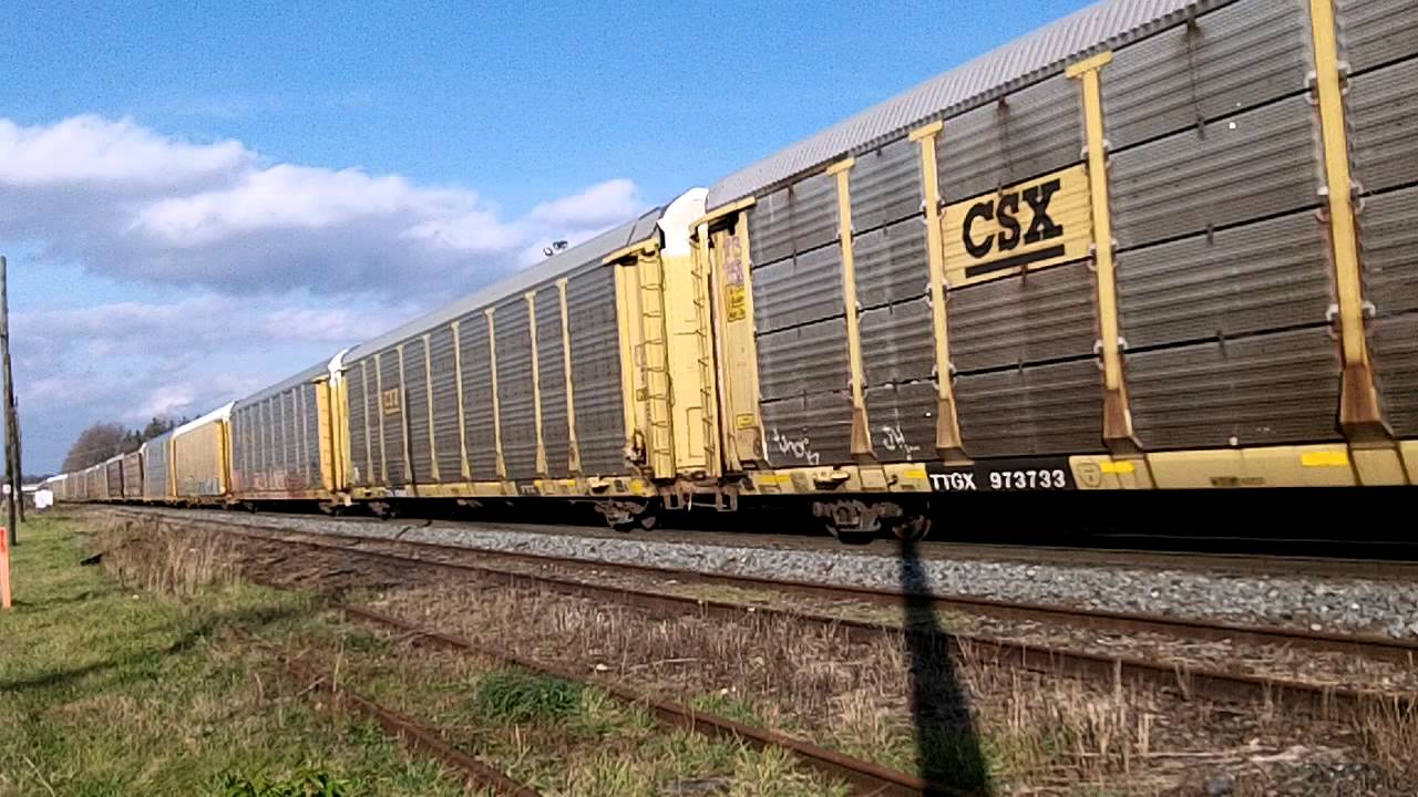 CP 255 w/ CP Engines 9369 & 9525 lead this long WB Autorack train thru ...