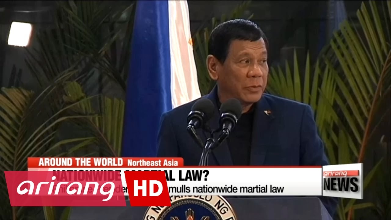 Philippine's Duterte eyes nationwide martial law - YouTube