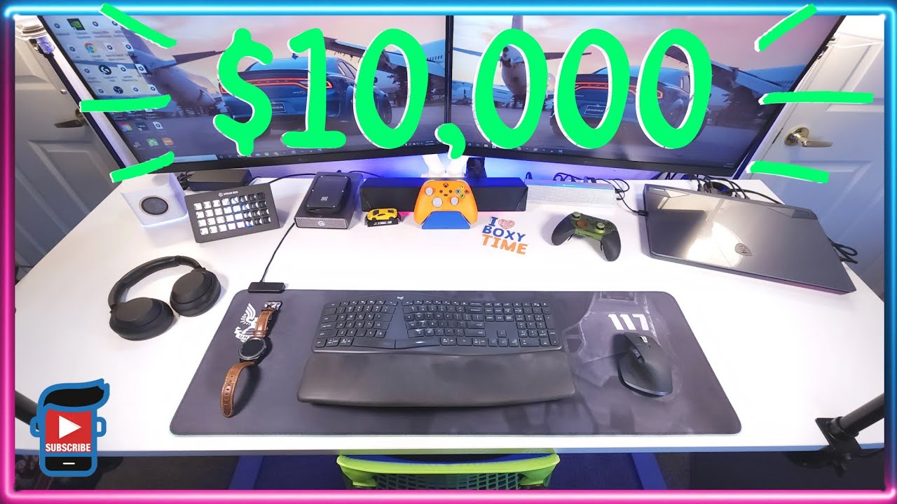 I spent OVER $10,000 on my Home Office Gaming Desk 🤯!!! - YouTube