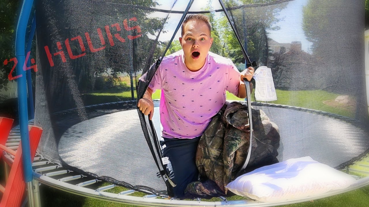 24 Hours On A Trampoline Youtube