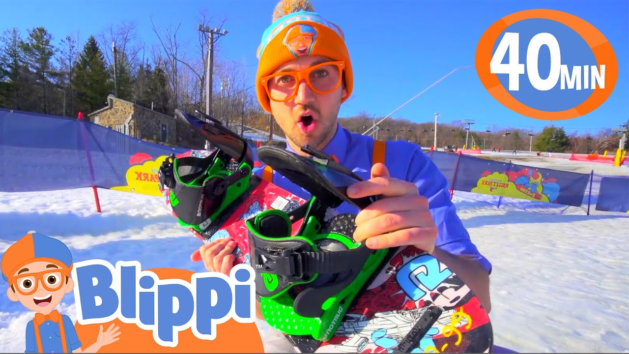 Blippi Learns How to Snowboard! | BEST OF BLIPPI TOYS! | Christmas ...