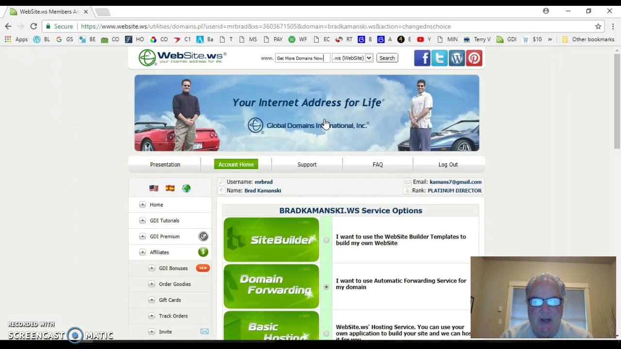 How To Forward Your Global Domains International .ws Domain To Any ...