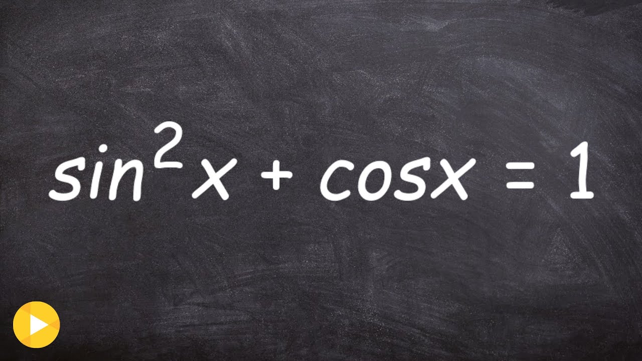 How to apply factoring to solve a trigonometric equation - YouTube